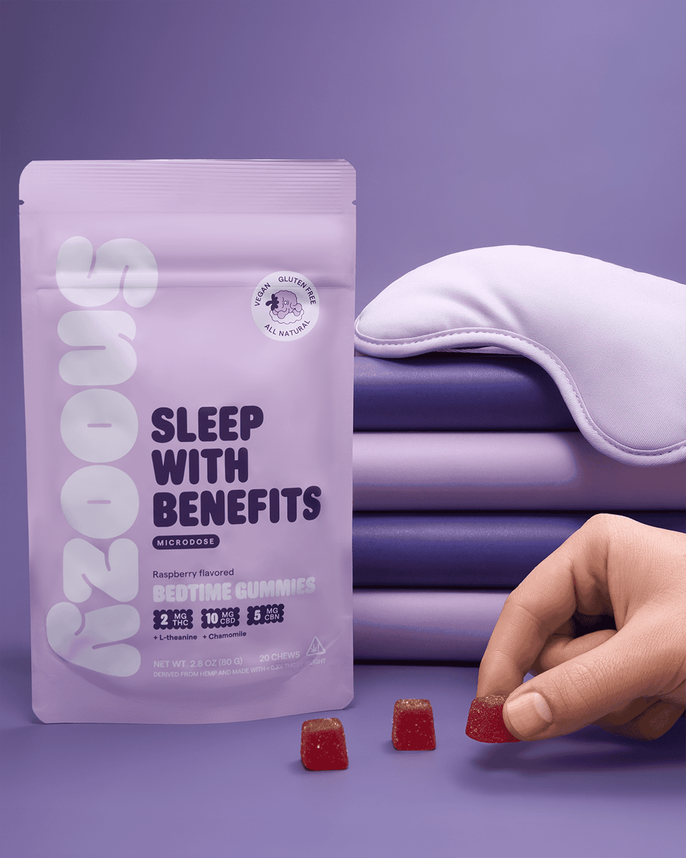 Low Dose THC Gummies For Sleep | Snoozy