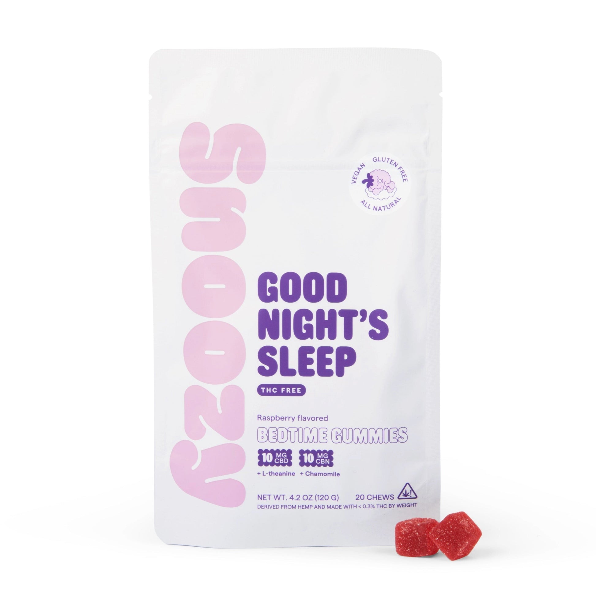 THC and Melatonin Free CBD Sleep Gummies | Snoozy