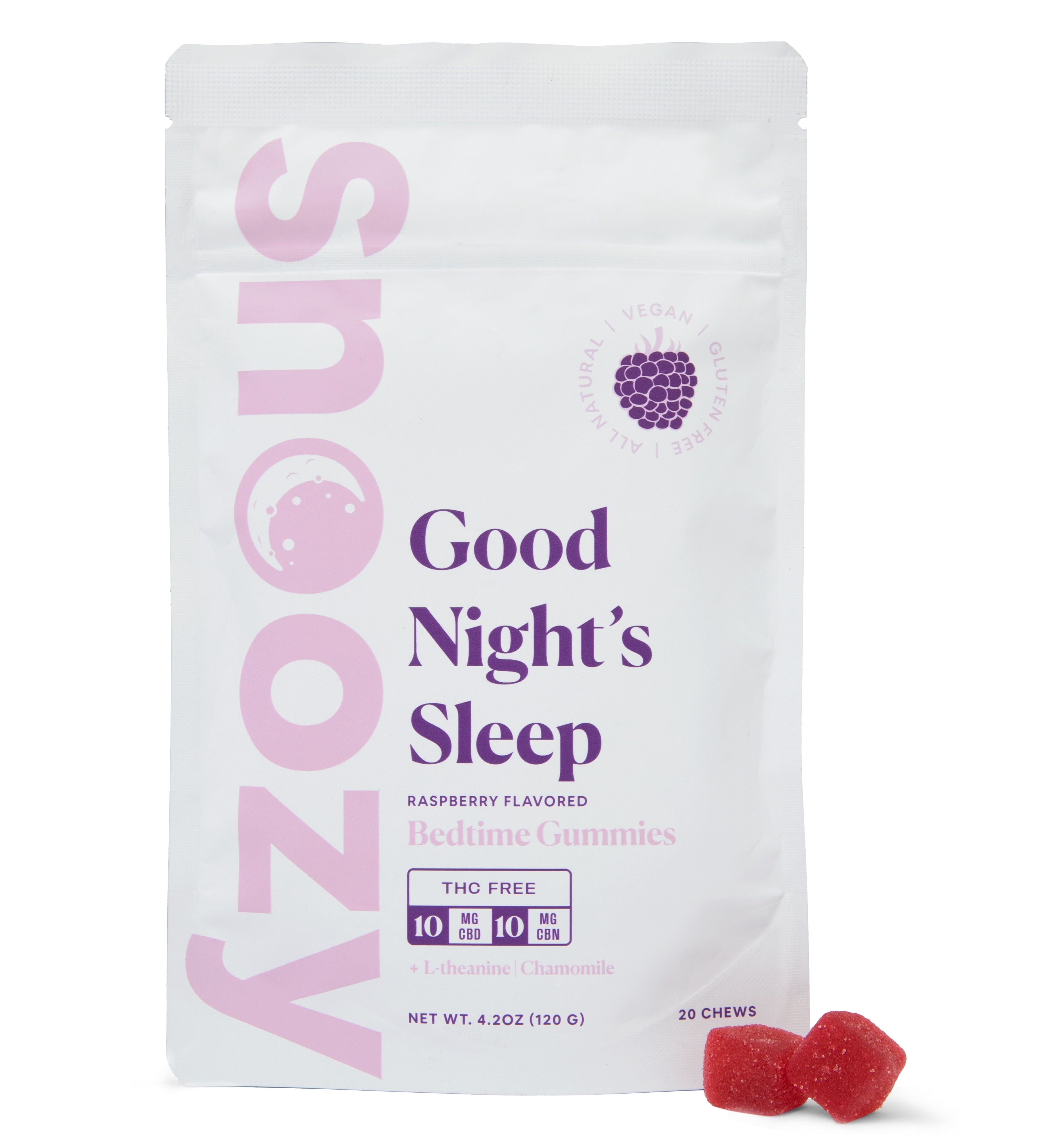 Good Night's Sleep: THC-Free Bedtime Gummies - Snoozy